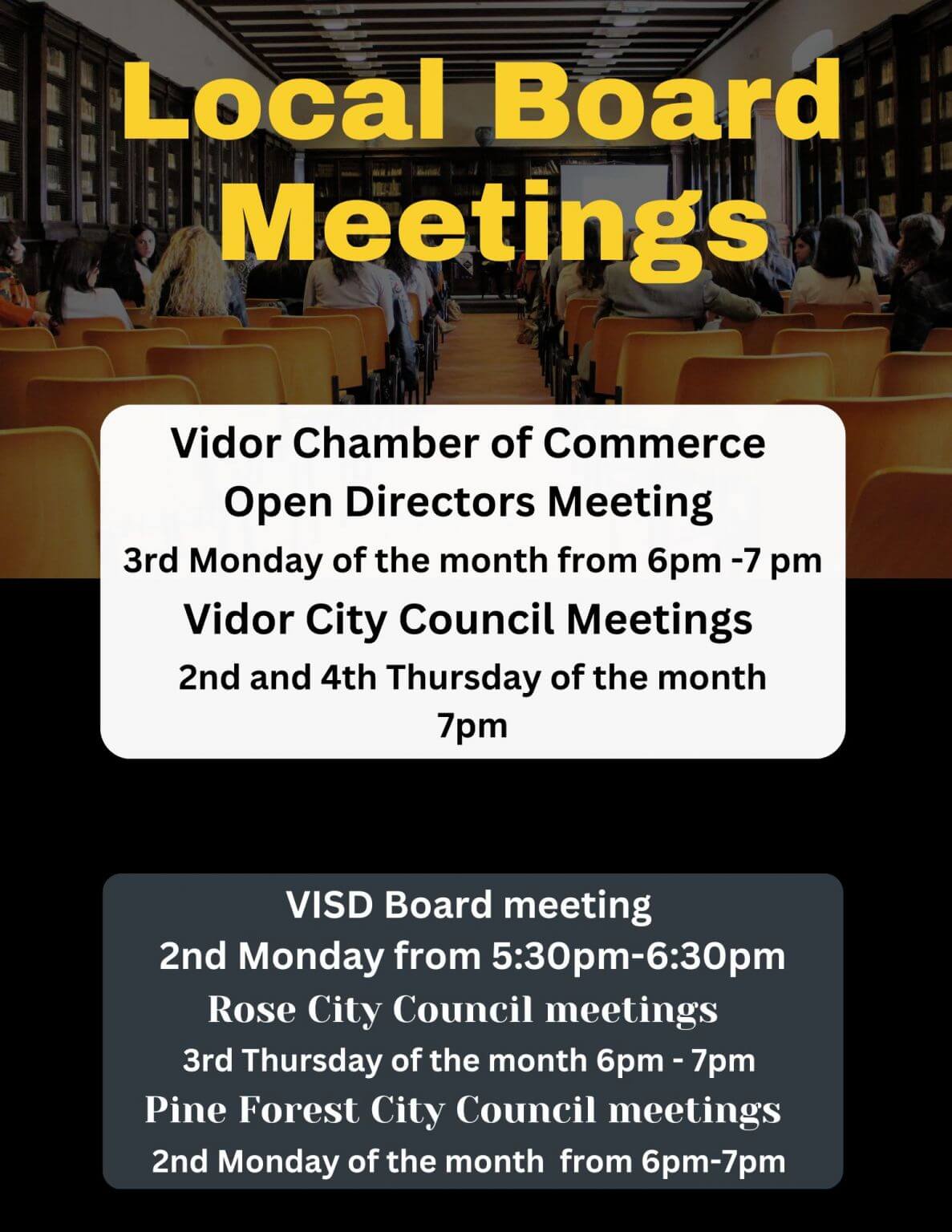 Home - Vidor Chamber of Commerce