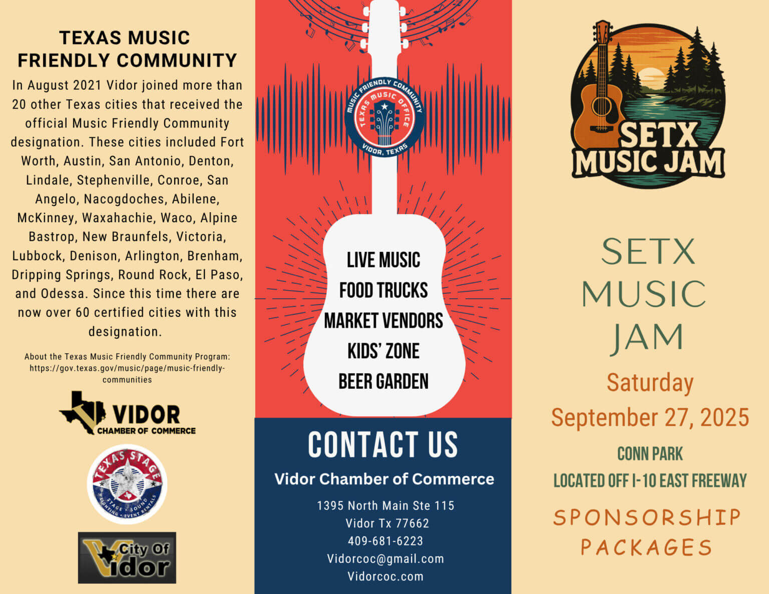 Vidor Music Friendly Jam - Vidor Chamber of Commerce